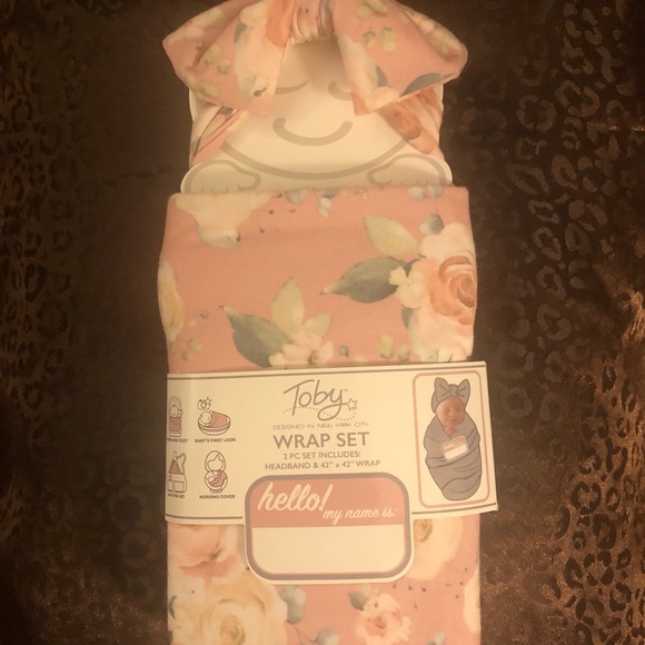 Toby | Accessories | Swaddle And Headwrap Set Wfree Gift Bag Included ...